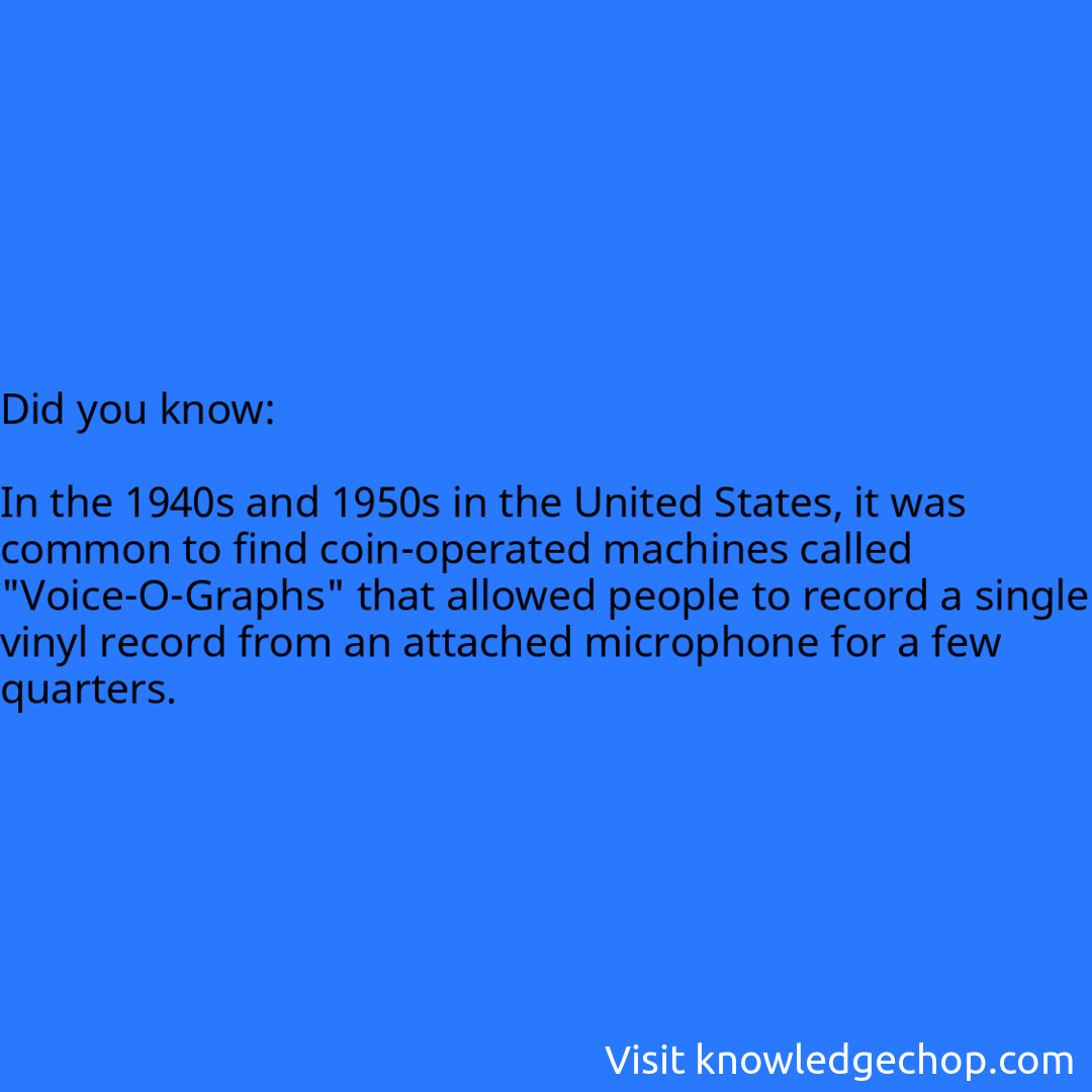 In the 1940s and 1950s in the United States, it was common to find coin ... In the 1940s and 1950s in the United States, it was common to find coin ...