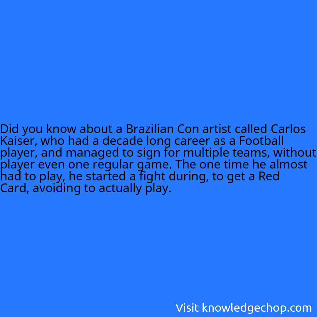 about a Brazilian Con artist called Carlos Kaiser, who had a decade ...