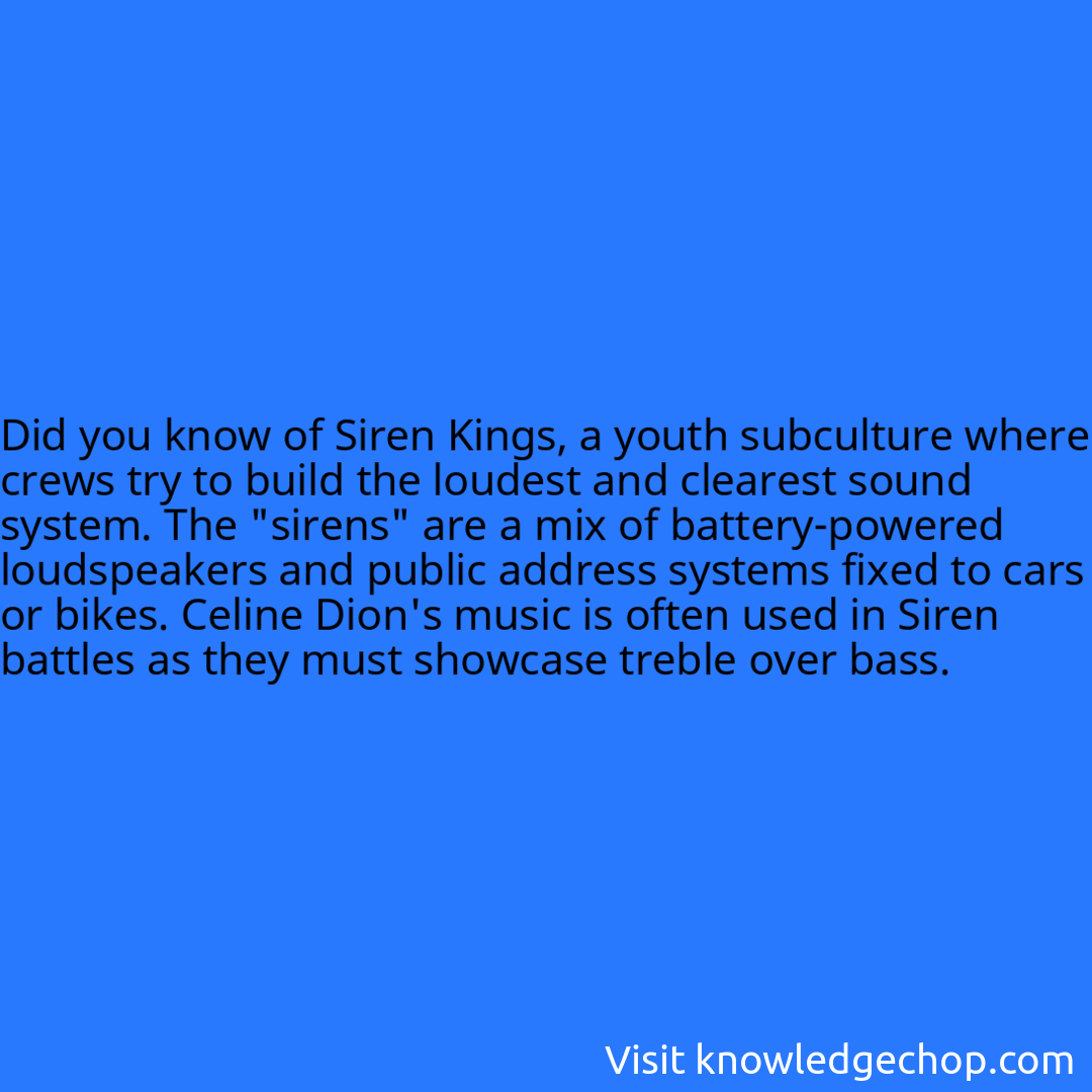 of Siren Kings, a youth subculture where crews try to build the loudest ...