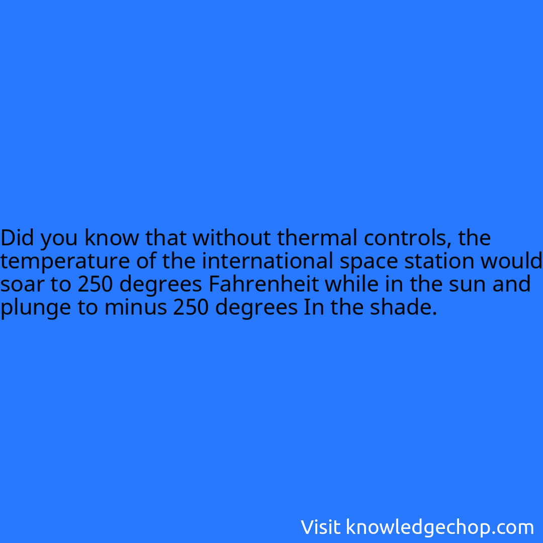 that without thermal controls, the temperature of the international ...