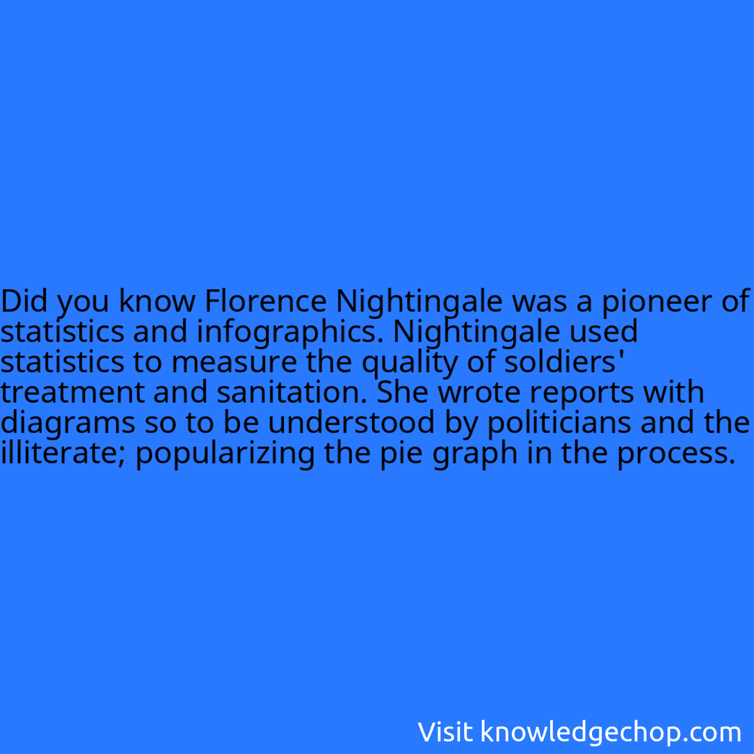 Florence Nightingale was a pioneer of statistics and infographics ...