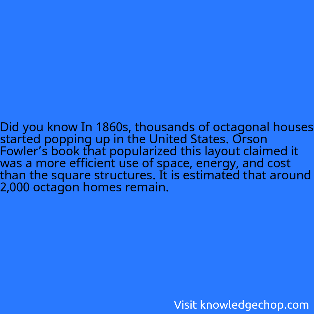 In 1860s, thousands of octagonal houses started popping up in the ...